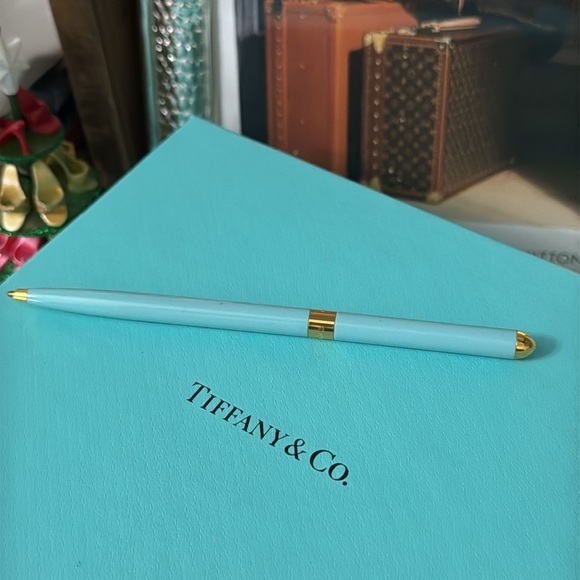Tiffany & Co. | Other | Rare Vintage Tiffany Blue Enamel Pen With Gold ...